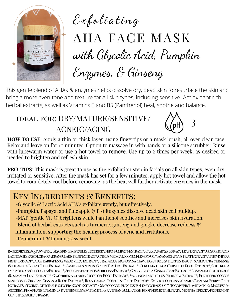 Professional Exfoliating AHA & Enzyme Treatment Mask – Suga Skincare